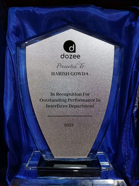 Harish Gowda On Linkedin Excited To Share The First Performance Recognition At My First Job