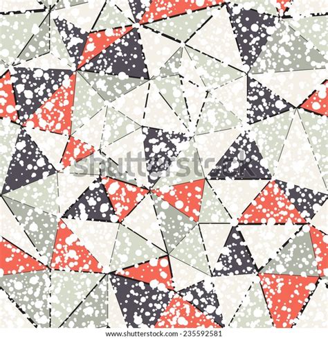 Vector Seamless Pattern Irregular Abstract Linear Vetor Stock Livre De Direitos 235592581