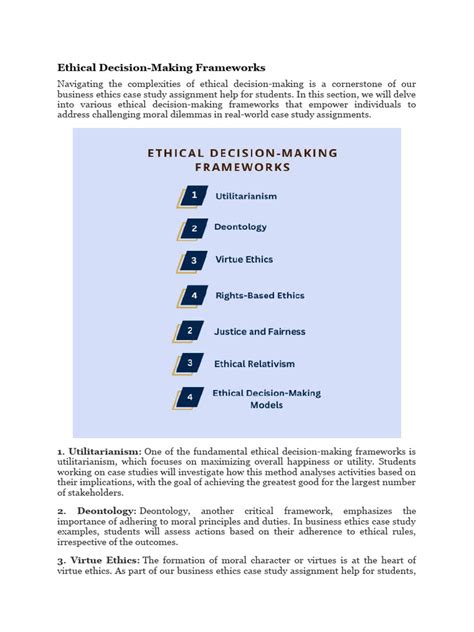 Ethical Decision Making Framework Pdf Business Ethics Justice