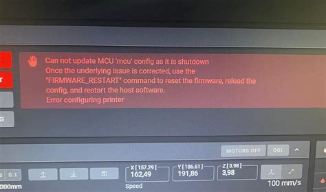 Voron 24 Can Not Update Mcu Mcu Config As It Is Shutdown General