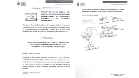 Presentan Proyecto De Ley Para Otorgar Bachillerato Automático De