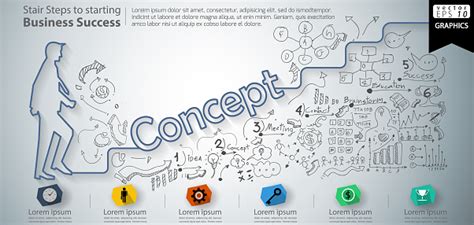 현대 아이디어와 개념 Businessdesign 일러스트레이션은 창의력을 생각합니다 브레인 스토밍 소셜 네트워크 성공 계획 생각 검색 분석 의사 소통 미래 지향적 인