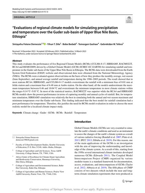 Evaluations Of Regional Climate Models For Simulating Precipitation And Temperature Over The