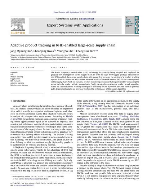 Pdf Adaptive Product Tracking In Rfid Enabled Large Scale Supply Chain Dokumen Tips