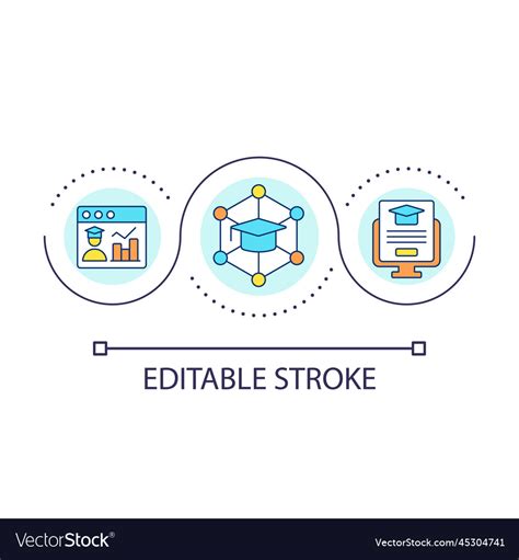 Elearning Loop Concept Icon Royalty Free Vector Image