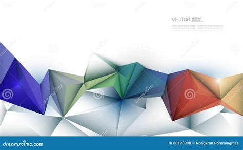 3d Geometric Polygon Triangle Pattern Shape Stock Vector Illustration Of Color Connection
