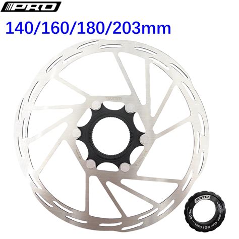 Iiipro 자전거 센터 락 디스크 브레이크 로터 140 160 180mm 203mm Mtb 로드 산악 냉각 브레이크 디스크 및 록 링 센터락 바이크 중앙 잠금 디스크