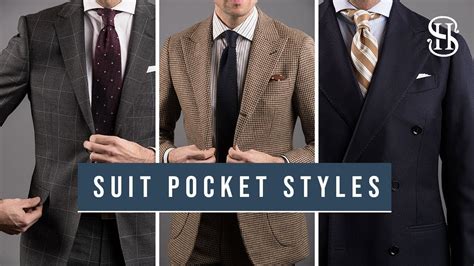 Suit Jacket Pocket Styles Patch Flap Jetted Pockets Youtube