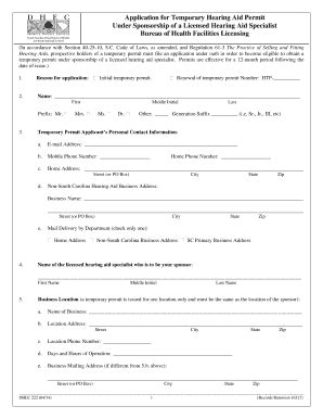 SC DHEC Fill And Sign Printable Template Online