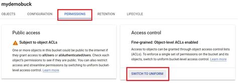 permissions used in bucket prwatech