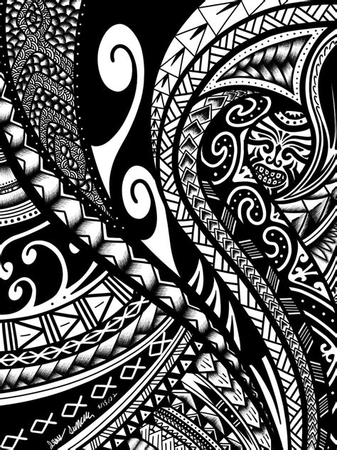 Premium Vector Tribal Tattoo Design Black And White Hand Drawn