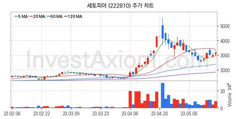 세토피아 주가 전망 분석 주식 차트 분석과 기간 수익률 및 주가 변동성 분석 23년05월19일 Investaxiom