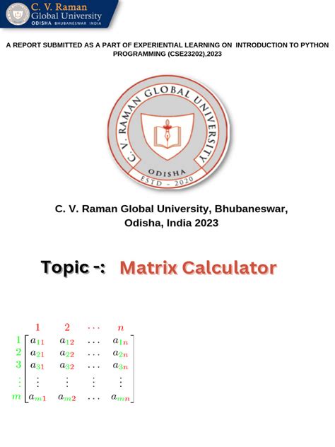 Pyhton Matrix Calcu Pdf Matrix Mathematics Functions And Mappings