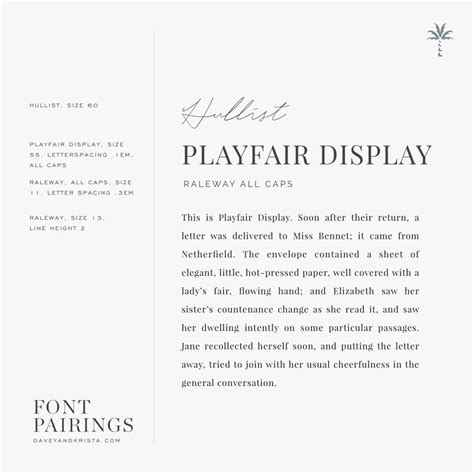 Font Pairings Hullist Playfair Display And Raleway Davey And Krista