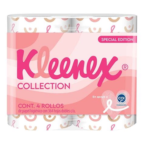 Papel Higiénico Kleenex Collection Special Mes Rosa 4 Rollos De 364