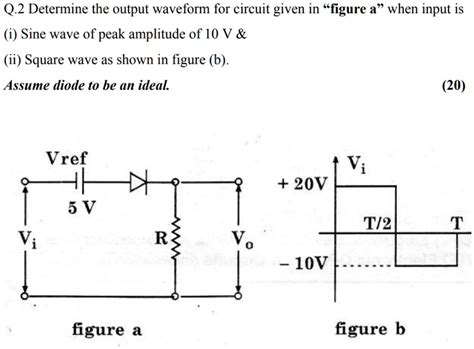Q2 Determine The Output Waveform For Circuit Given In Figure A When