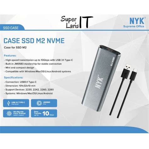 Jual Hdd Ssd Enclosure Casing Ssd M Nvme Type C Nyk Usb To M Nvme Di Seller Super Laris