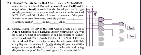 Nand Gate Equivalent Circuit For Half Adder
