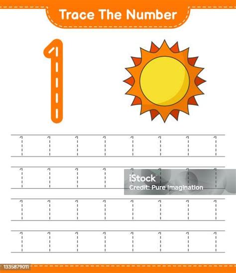 숫자를 추적합니다 태양 교육 어린이 게임 인쇄 워크 시트 벡터 일러스트와 추적 번호 0명에 대한 스톡 벡터 아트 및 기타 이미지 0명 개체 그룹 공부 Istock