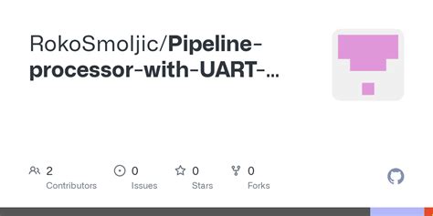 GitHub RokoSmoljic Pipeline Processor With UART Interface Implemented