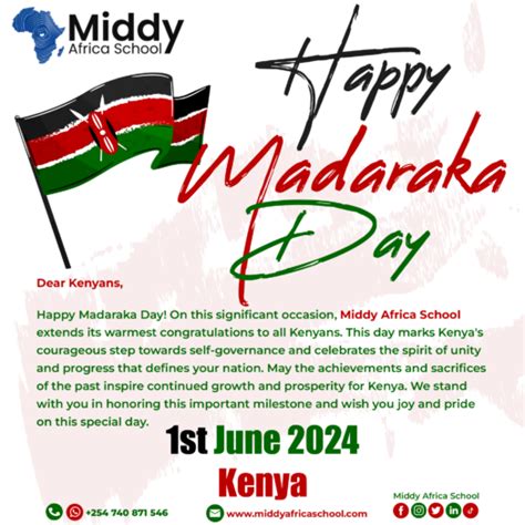 Happy Madaraka Day To All Kenyans Middy Africa School