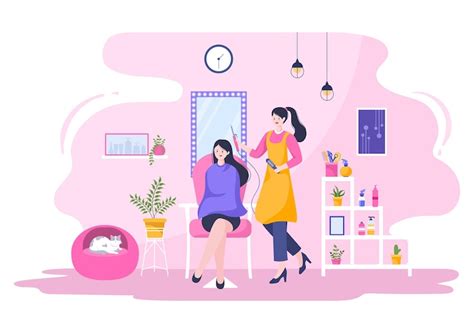 미용실 일러스트 이미지 Freepik에서 무료 다운로드