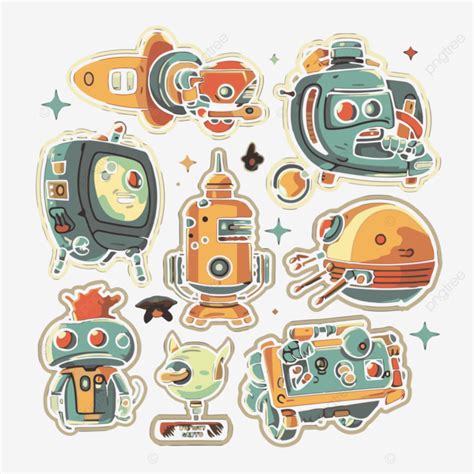 In The Style Of Cute And Quirky Vector Info Sticker Cartoon Png And