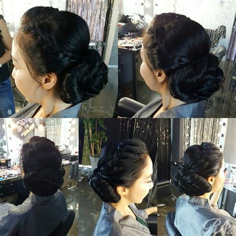 혼주메이크업 머리 한복 올림머리 한국 패션 스타일