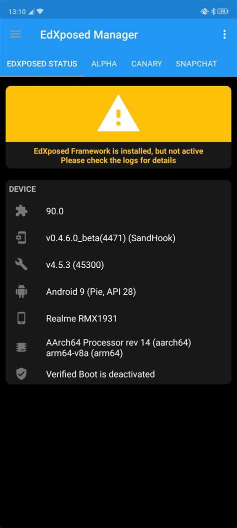Bug Edxposed Framework Is Installed But Not Active · Issue 436