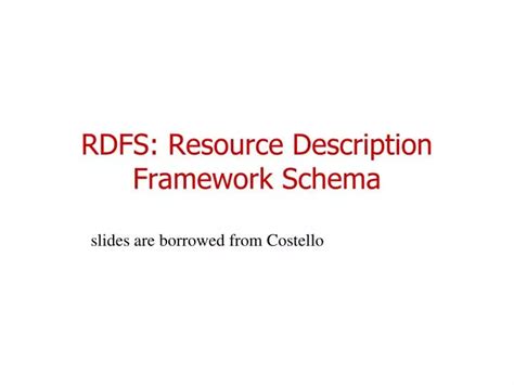ppt rdfs resource description framework schema powerpoint