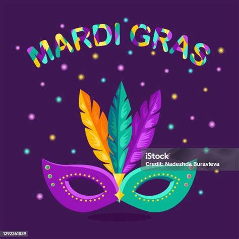배경에 분리 된 깃털 카니발 마스크 파티를위한 의상 액세서리 마디 그라 베니스 페스티벌 컨셉 Mardi Gras에 대한 스톡 벡터 아트 및 기타 이미지 Istock
