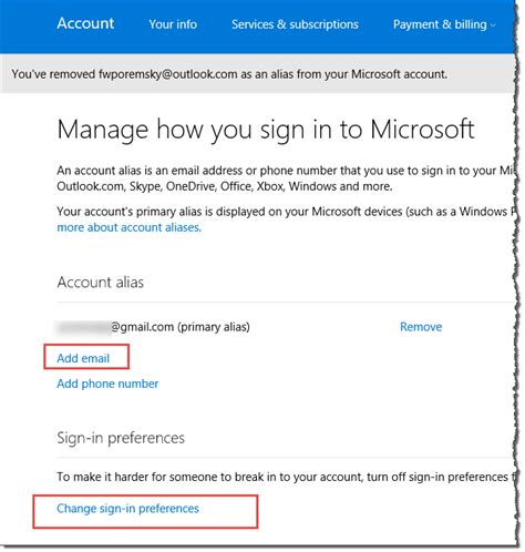 Add An Alias To An Outlook Com Account