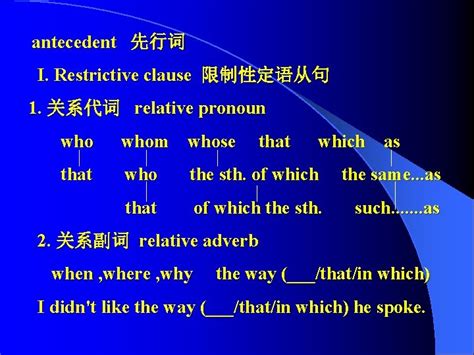 Grammar The Attributive Clauses The Attributive Clause Who