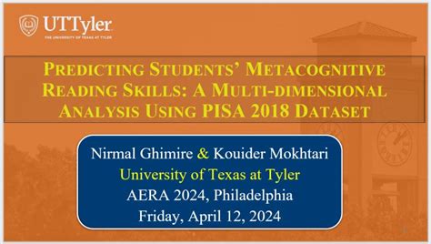 Nirmal Ghimire On Linkedin Aera2024 Educationresearch Metacognitiveskills Readingstrategies