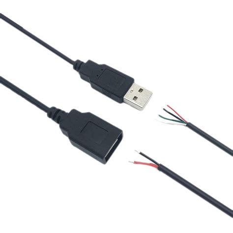 USB Connect Wire For LED Strip Black Wire Custom Length