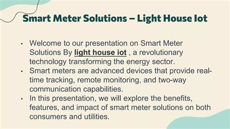 Smart Metering Revolutionizing Energy Management PPT