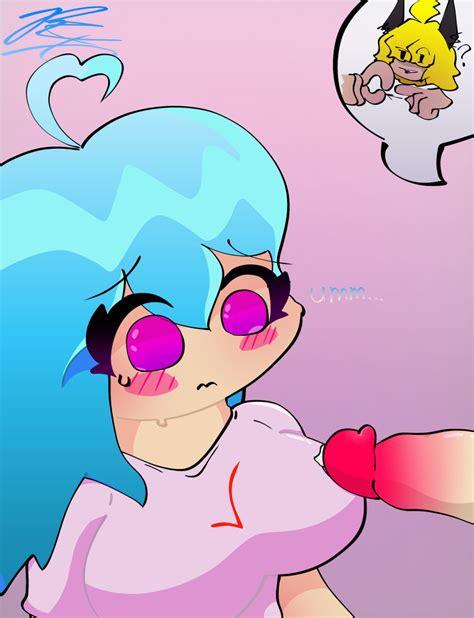 Rule 34 Big Breasts Blue Hair Blush Breasts Clothed Friday Night