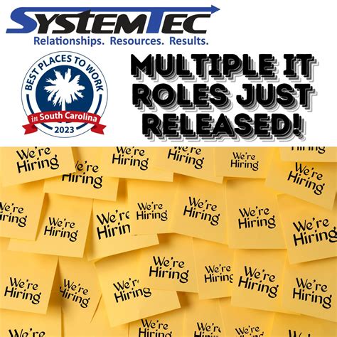 systemtec on linkedin wearehiring itjobs columbiasc scjobs ncjobs