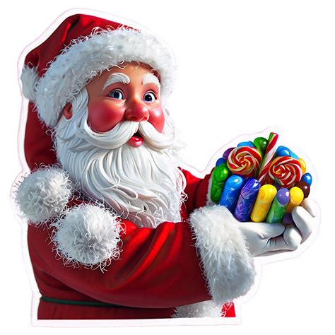 Download Santa With Candy Png 51