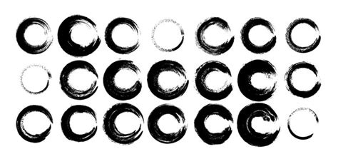 Premium Vector Set Of Grunge Circles Vector Grunge Round Shapes
