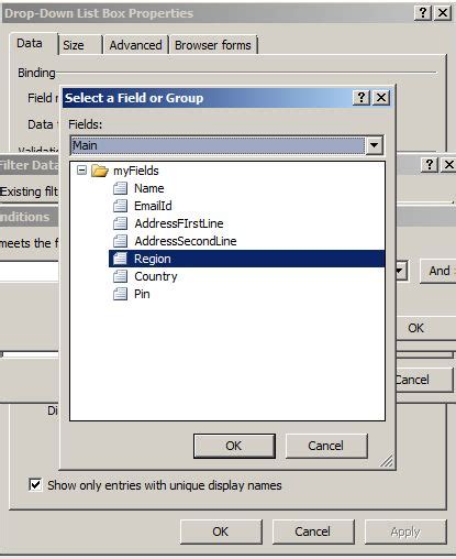 Dropdown Cascading In Infopath Form