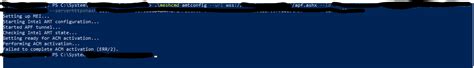 Failed To Complete Acm Activation Err2 Rmeshcentral