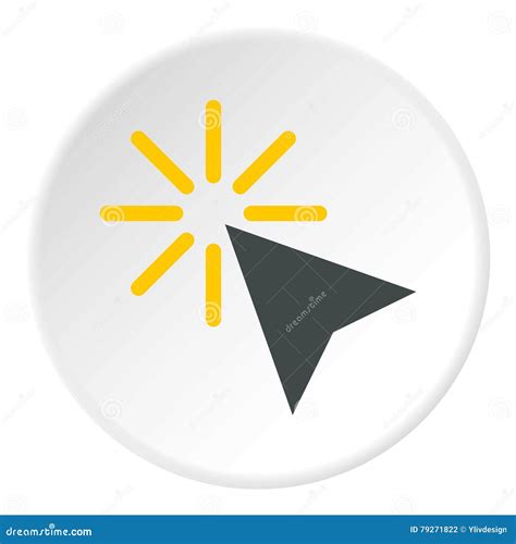 Cursor Of Mouse Arrow Clicks Icon Flat Style Stock Vector