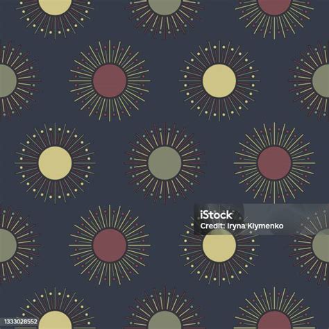 태양 기호 행성의 원활한 패턴 천문학 기호 별자리 천문학 점성술 마술 연금술의 마법 표지판 민족 부족 패턴 벡터 일러스트레이션 0명에 대한 스톡 벡터 아트 및 기타 이미지