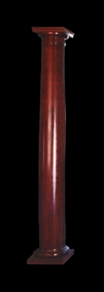 Architectural Wood Columns Stain Grade Cherry Tuscan Columns Plain Round Wooden Column