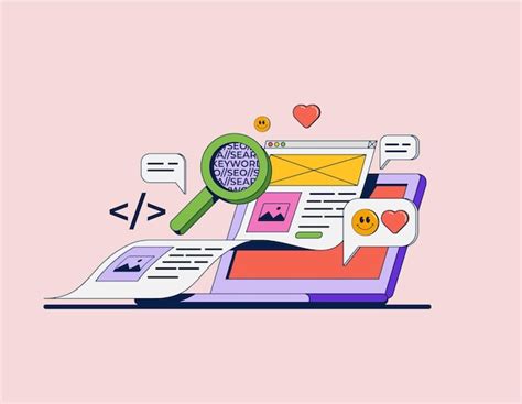 Illustration De Concept De Développement Web Avec Ordinateur Et Codage