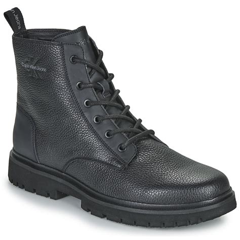 Calvin Klein Jeans Eva Mid Laceup Boot Lth Negru Livrare Gratuită