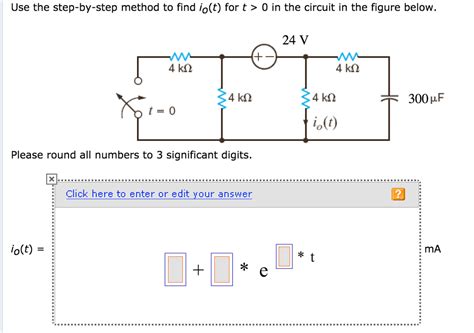 solved use the step by step method to find io t for t 0
