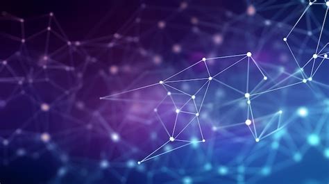 Premium Photo Abstract Gradient Tech Background With White Hexagons With Dots Like A Network