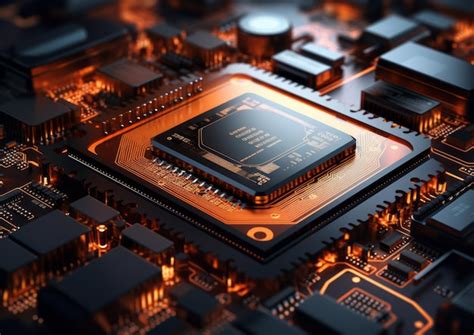 Premium Photo Closeup Of Computer Processor On A Motherboard Showcasing Intricate Circuitry